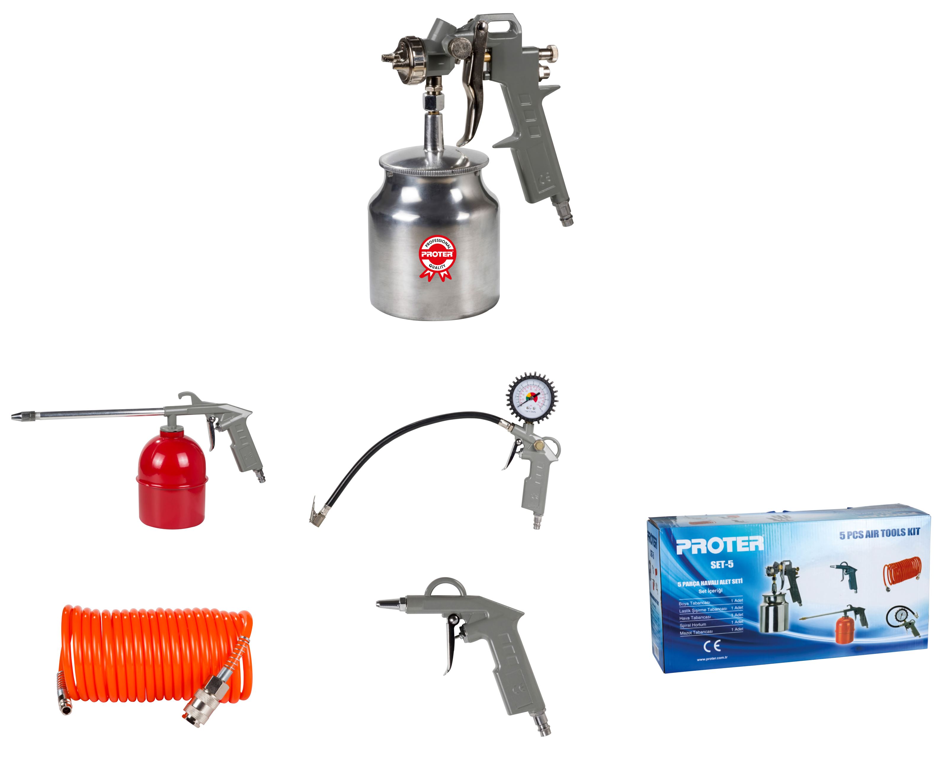 Proter PR SET-5 5'Lİ SET Beş Parça Kompresör Seti